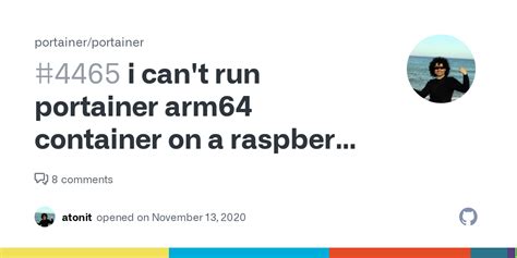 i can t run portainer arm64 container on a raspberry pi 4 ubuntu server