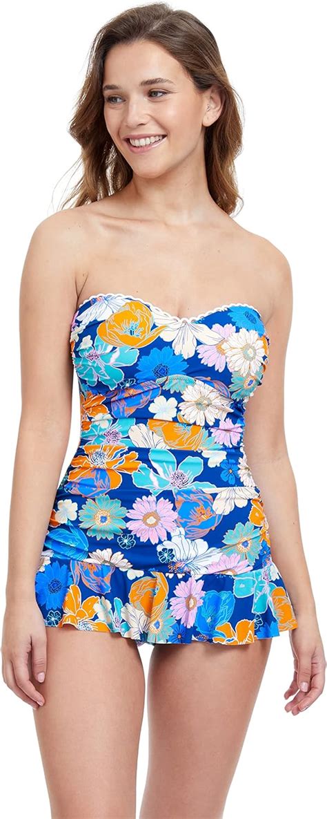 Profile By Gottex Womens Standard Rising Sun Bandeau Swimdress At