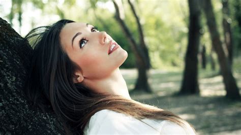 Wallpaper Face Sunlight Trees Women Outdoors Model Long Hair