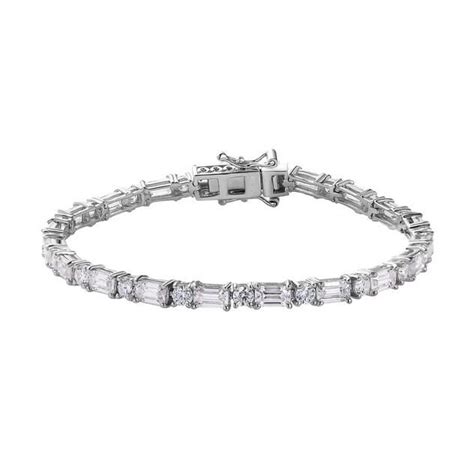 Moissanite Tennis Bracelet Moissanite Bracelet Vermeil Yellow Gold