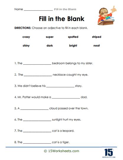 Fill In The Blank Worksheets 15