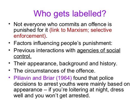 Labelling Theories Of Crime