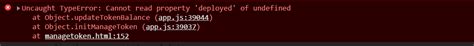 javascript getting an error while deploying smart