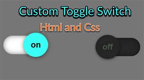 how to create costume toggle switch using html css javascript with