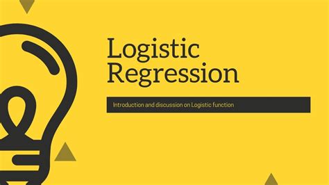 logistic regression introduction and discussion on