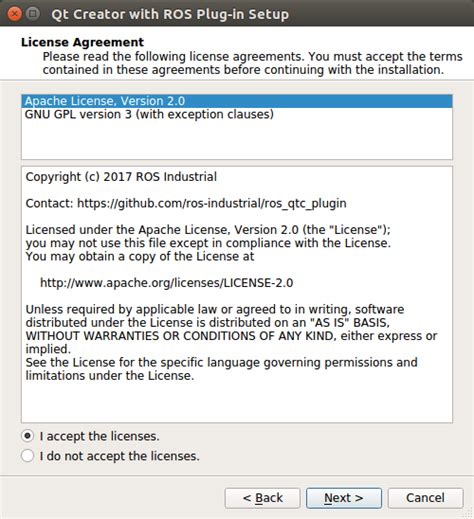 how to install users — ros qt creator plug in documentation