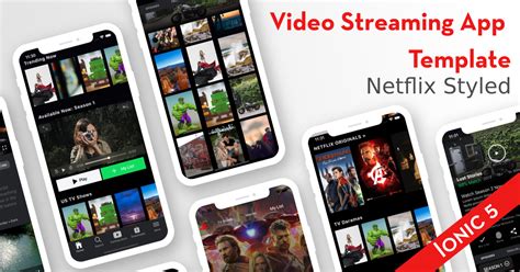 ionic 5 netflix style video streaming app template teevee