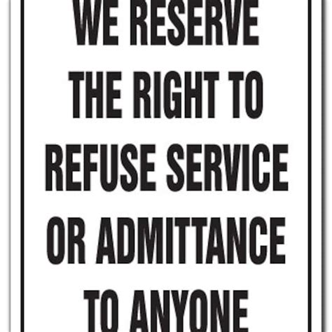 We Deserve The Right To Refuse Service Etsy