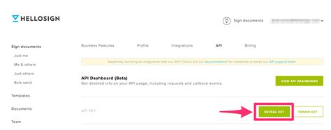 hellosign api accounts and how to find your api key help