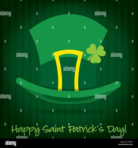 Leprechauns Hat St Patricks Day Card In Vector Format Stock Vector