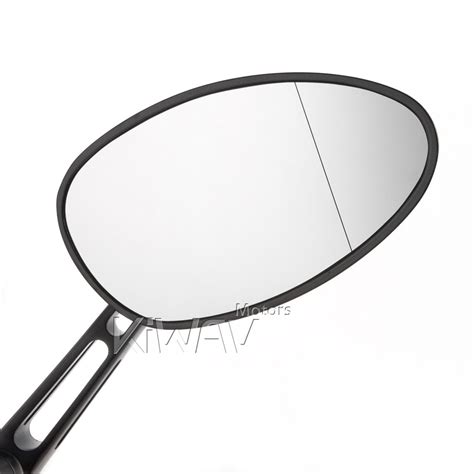 Mirrors Oval Black Mirrors Compatible With Harley Davidson Street 500 750