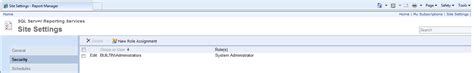 sql server can t see the site settings option for ssrs