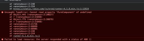 javascript error cannot read property purecomponent of undefined