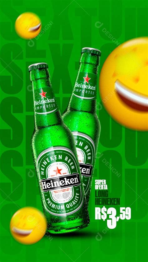 Social Media Story Distribuidora Sextou Cerveja Heineken Psd Editável