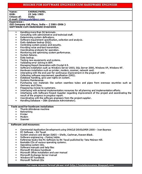 embedded hardware design engineer job description