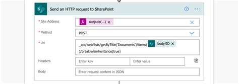 how to remove permissions from a sharepoint folder with power automate