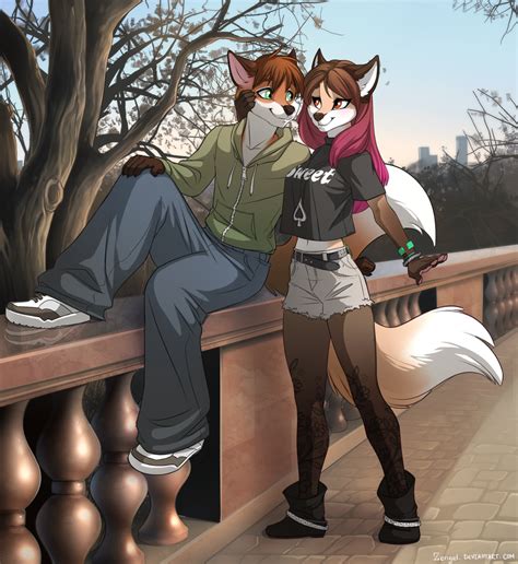 fox couple by zengel on deviantart