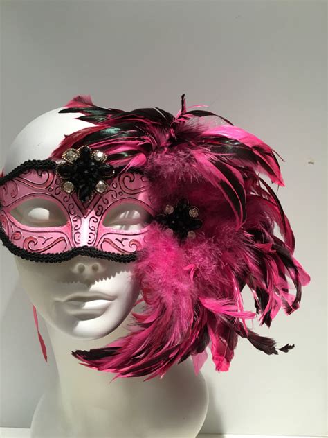 Feather Mask Pink Mask Mask Nyc Mardi Gras Carnival