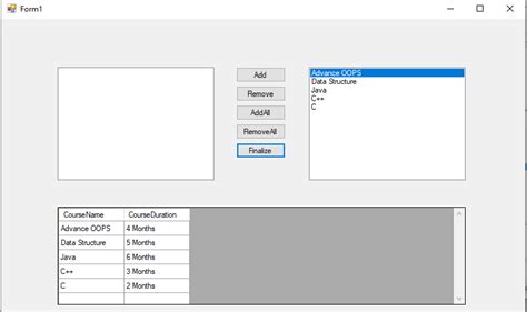 listbox control in c javatpoint