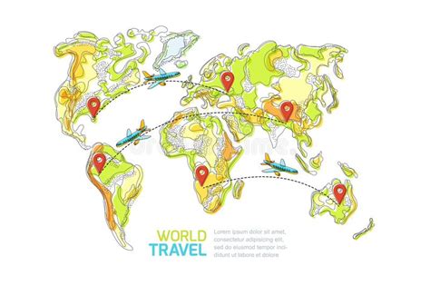 World Tourism Day With Travel Logo Stock Vector Illustration Of