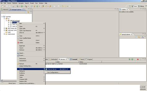 solved run as java application not coming for running java program
