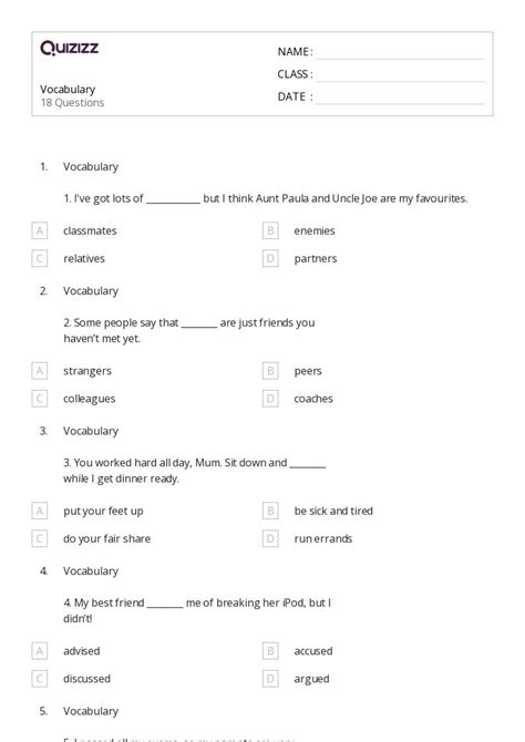 Free Vocabulary Building Worksheet Download Free Vocabulary Building