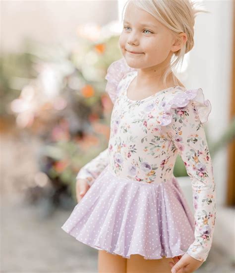 Farrah Leotard Violet Breeze Long Sleeve Cheeky Plum