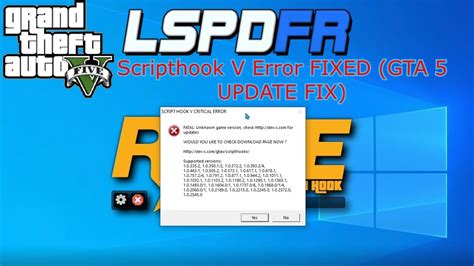 script hook v critical error fix youtube