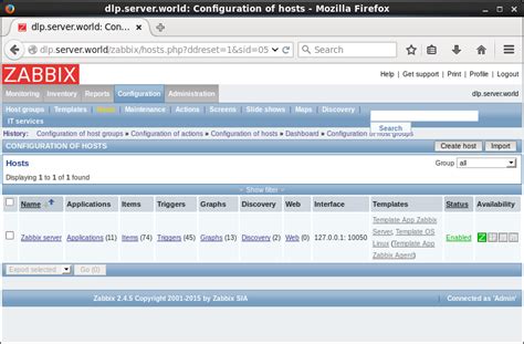 ubuntu 14 04 lts zabbix add monitoring target ubuntu server world