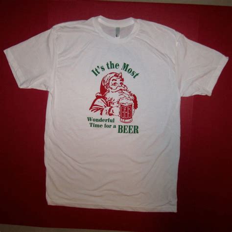 Mens Its The Most Wonderful Time For A Beer Christmas T Shirt Etsy