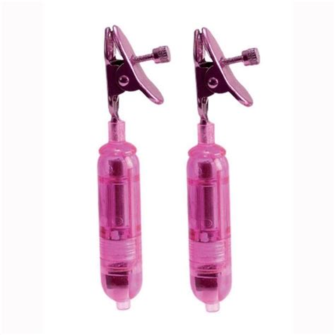 Wireless Vibrating One Touch Micro Vibro Nipple Clamps Breast Play Sm