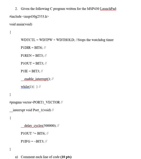 solved 2 given the following c program written for the