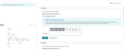 Solved N Review Constants Consider The Function F T