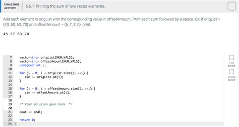 solved in c challenge activity 6 6 1 printing the sum