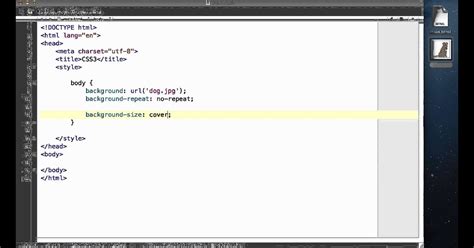 how to add full size background image using css and html in notepad