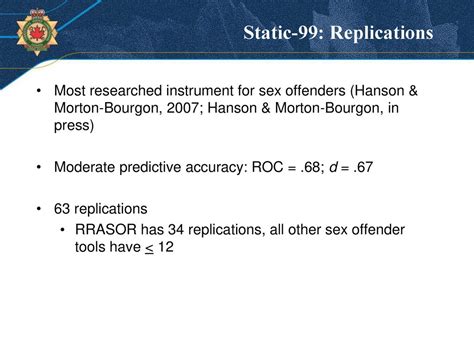 Are New Norms Needed For Static 99 Ppt Download
