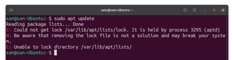 how to solve “could not open lock file var lib dpkg lock frontend” error