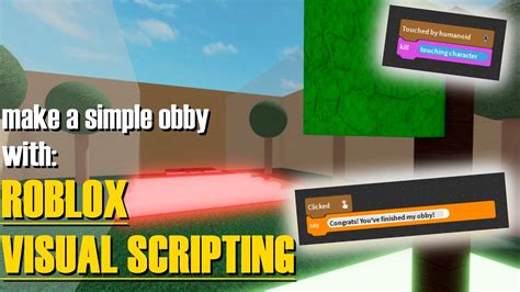 simple obby tutorial roblox visual scripting eventblocks