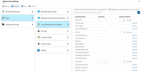 collect and analyze performance counters in azure log analytics