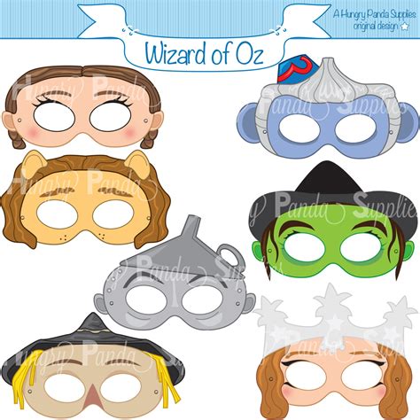 wizard of oz printable masks dorothy mask tin man mask