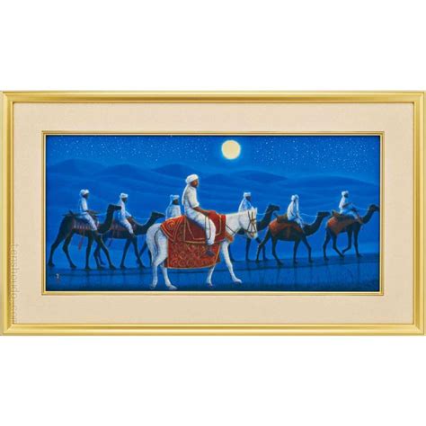 平山郁夫 絵画 アフガニスタンの砂漠を行く・月 特装版 送料無料 【複製】【美術印刷】【巨匠】【変型特寸】 Tyg 8198 叙勲額と