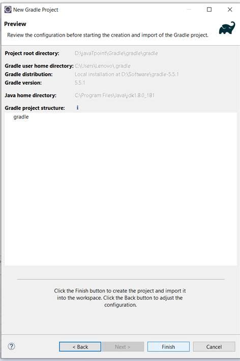 create a project on eclipse using gradle tutorial and example