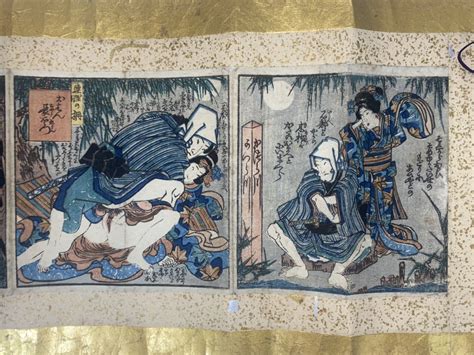 逸品 真実くらべ 春画 巻物 10図 一巻 浮世絵 春画本 艶画 枕絵 秘画 和本 錦絵 木版画 浮世絵、版画 ｜売買されたオークション情報