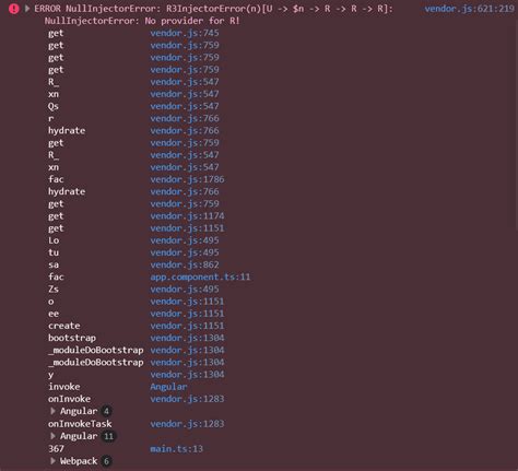 error nullinjectorerror r3injectorerror n [u n r r r