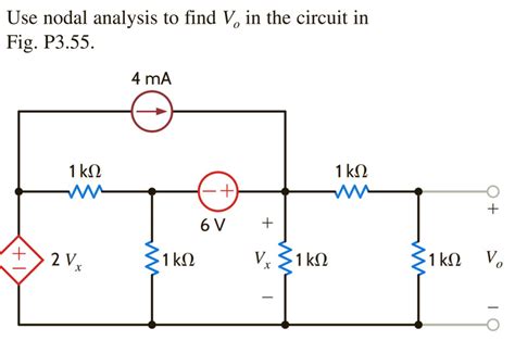 Solved Use Nodal Analysis To Find Vo In The Circuit In Fig