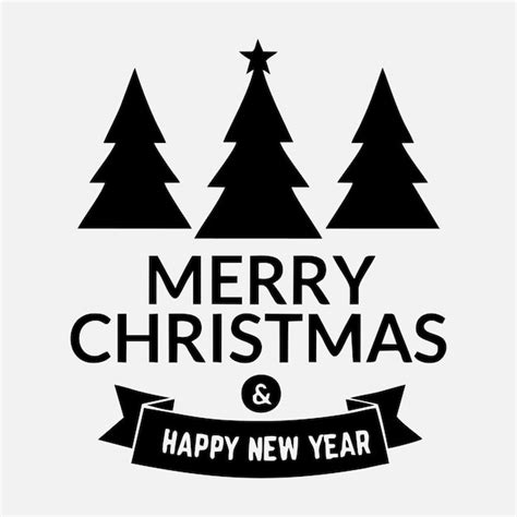 Premium Vector Merry Christmas And Happy New Year Typography