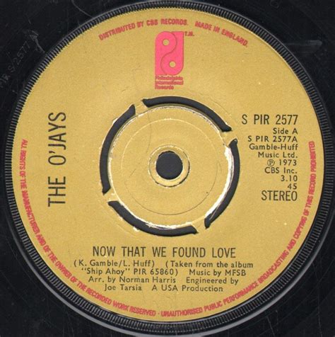 Now That We Found Love Ojays The 7 45 Cds And Vinyl