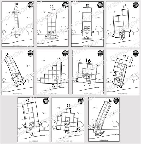 Numberblocks Coloring Page Pdf Free Printable Templates