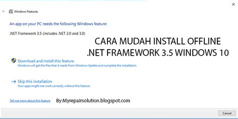 Cara Install Net Framework 35 Offline Di Windows 10