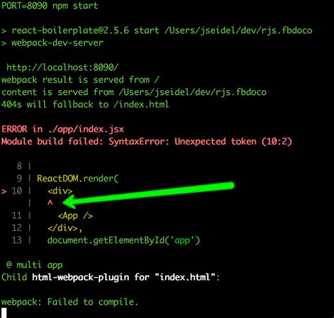 reactjs react webpack dev server reactdom render